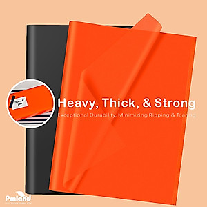PMLAND Gift Wrapping Tissue Paper - Black and Orange- 20 Inches x 26 Inches 60 Sheets