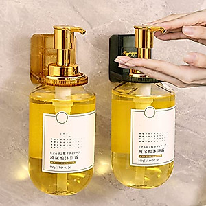 jomgeroz Wall Mounted Shampoo Bottle Shelf Multifunction Hanging Shelf Accessory for Water Bottle Lotion Cream Organize Bracket shampoo bottle holder