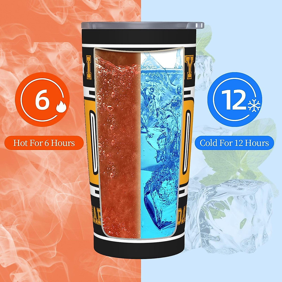 ayvcxui I Love My Dad Father's Day Stainless Steel Insulated Tumbler 20 Oz Water Bottle Coffee Mug Coffee Mug With Lid Straw Gifts