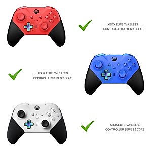 Accessories for Xbox Elite Controller Series 2 Core, 9 in 1 Replacement Component Set Includes 4 Paddles, 4 Metal Thumbsticks, and 1 D-Pad (Iridescent)
