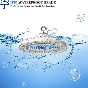 240W UFO LED High Bay Light, 38400LM 5000K White LED High Bay Light(1000W HID/HPS Equiv.) 100-277V 5ft Cord 1-10V Dimmable LED Warehouse Shop Light, IP65 Waterproof DLC ETL Certified