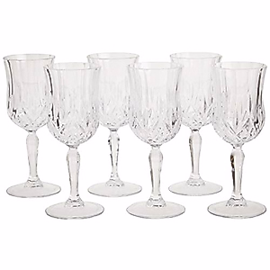 Lorren Home Trends Opera White Wine, 6 Count (Pack of 1)