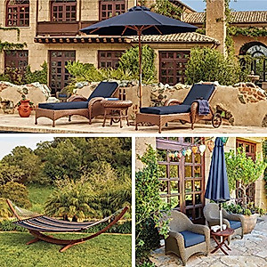 Classic Accessories Montlake FadeSafe Water-Resistant 41 x 18 x 3 Inch Outdoor Bench/Settee Contoured Back Cushion, Patio Furniture Swing Cushion, Heather Indigo Blue, Patio Loveseat Cushion