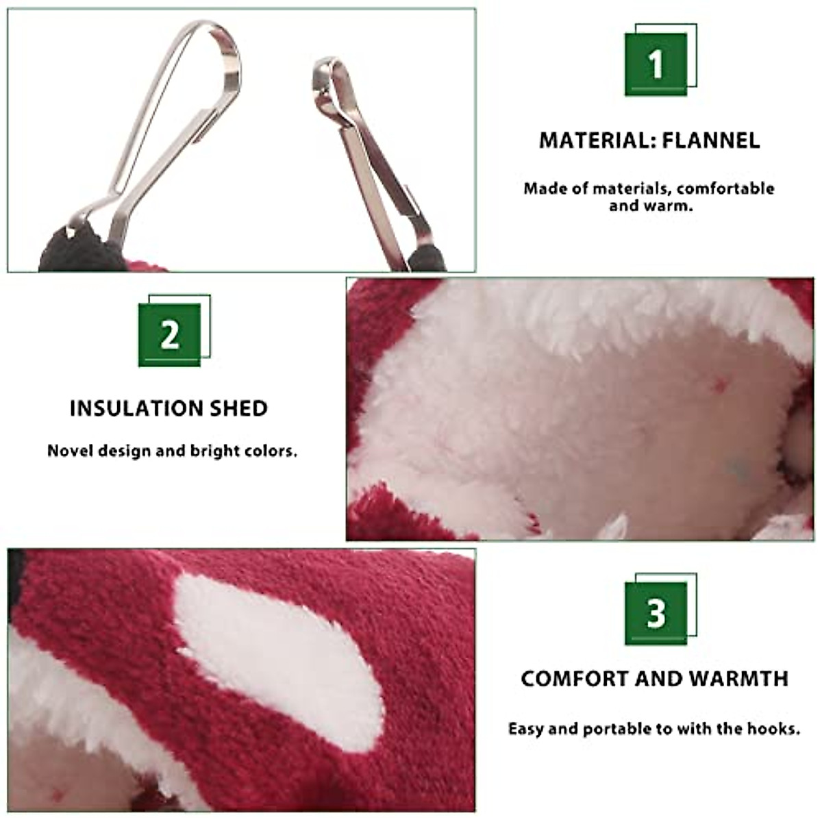 PATKAW Stuffed Animals Guinea Pig Bed M/14x13x7cm Winter Small Animals House Hamster Sleeping Bag Bunny Bed Guinea Pig Hideout ~Claret Guinea Pig Bedding