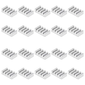 uxcell Electronics Cooler Heatsink for MOS GPU IC Chip Silver 5 x 9 x 2.5 mm 20pcs