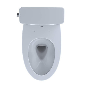 TOTO CST746CEMFG#01 Drake Two-Piece Elongated Dual Flush 1.28 and 0.8 GPF Universal Height DYNAMAX TORNADO FLUSH Toilet with CEFIONTECT, Cotton White