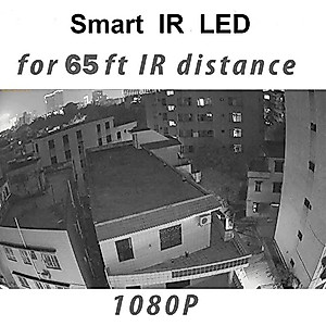 2MP Dome TVI AHD CCTV Surveillance Security Camera, 2.8mm 100° Wide Viewing Angle, 1080P Dome Camera, 65ft Night Vision, Outdoor, Compatible with Analog TVI AHD CVI DVR, Full Metal Housing