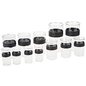 Bodum Presso Shatterproof Storage Jar 12 Piece Set, Black