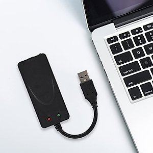 Fax Modem， Dual Port USB2.0 56K External Modem Driver， Plug and Play USB Modem， for Win 7/Win 8/Win 10/Win XP