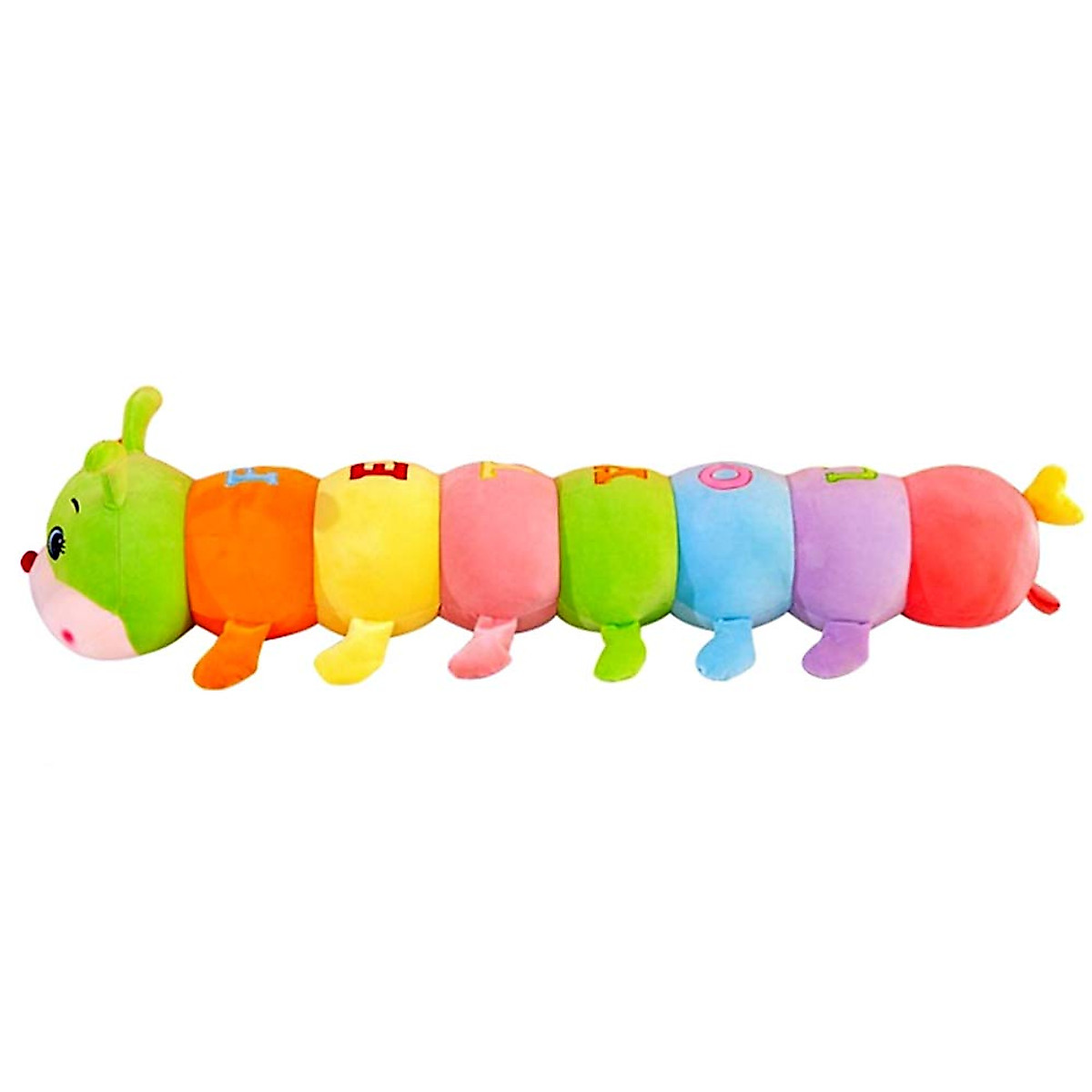 Multicolor Caterpillar Stuffed Animal Big Hugging Pillow Cute Plush Soft Pillow Doll,Giant Plush Toy,Gifts for Girl Boy Babies Birthday (27.5inch/70cm)