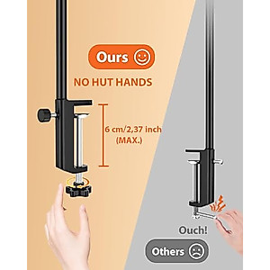 Desk Lamp, iFalarila Dimmable 160 LED Desk Light for Home Office [Updated Flexible Gooseneck & Metal Rod & I-Clamp] Book Light Clip on Table for Reading, Workbench, Drafting, Nail Tech, Sewing, Puzzle