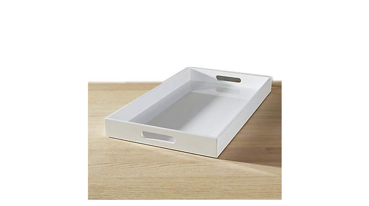 Elegant White Acrylic Tray - Perfect for Any Home