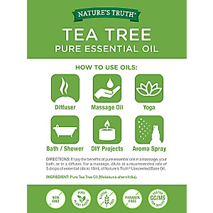 Nature's Truth Aromatherapy 100% Pure Essential Oil, Tea Tree, 0.5 Fl Oz