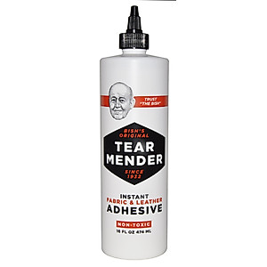 Tear Mender Instant Fabric And Leather Adhesive, 16 Oz Bottle, Tg-16