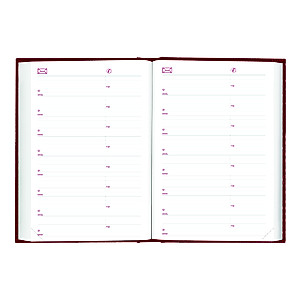 Brownline 2023 Traditional Daily/Monthly Planner, Untimed Journal, 12 Months, January to December, Perfect Binding, 7.5" x 5", Bright Red (CB387.RED-23)