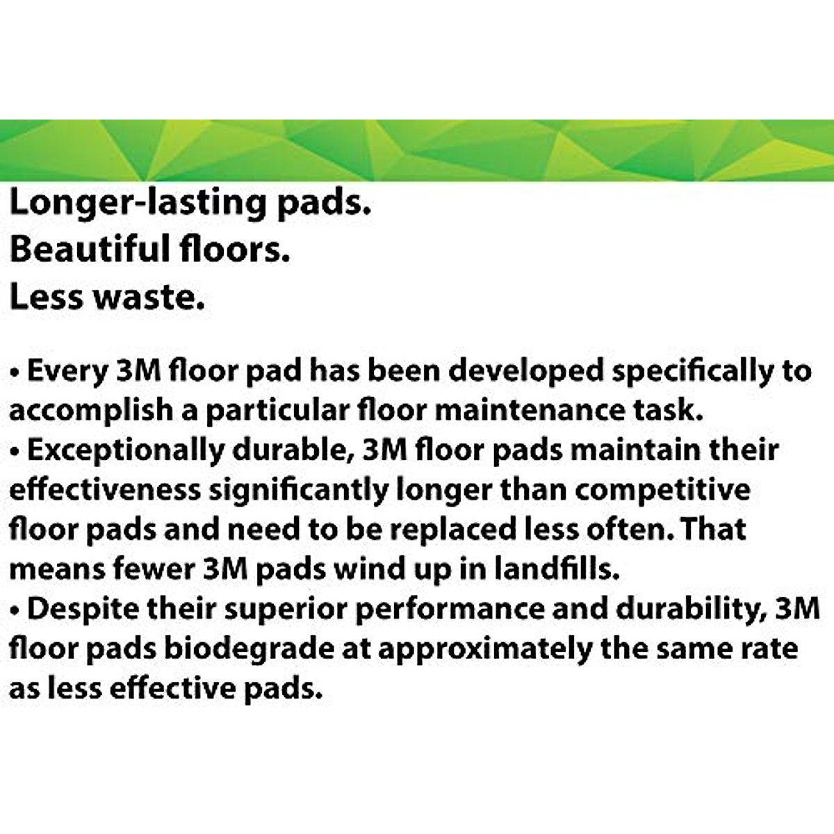 3M White Super Polish Pad 4100, 20 in (508 mm), 5 Pads/Case