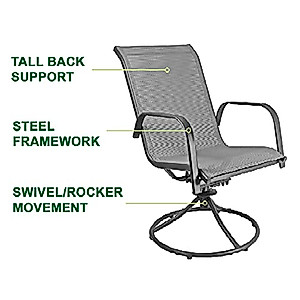 Patio Master Corporation Sienna Swivel Rocker (Set of 2) (Gray)