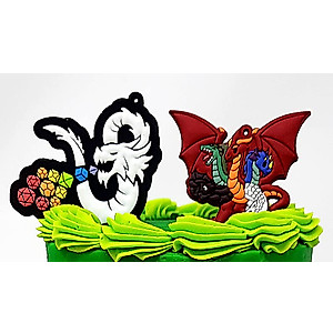 Dungeons and Dragons Fantasy Themed Roleplaying RPG Cake Topper Set (Unique Design)