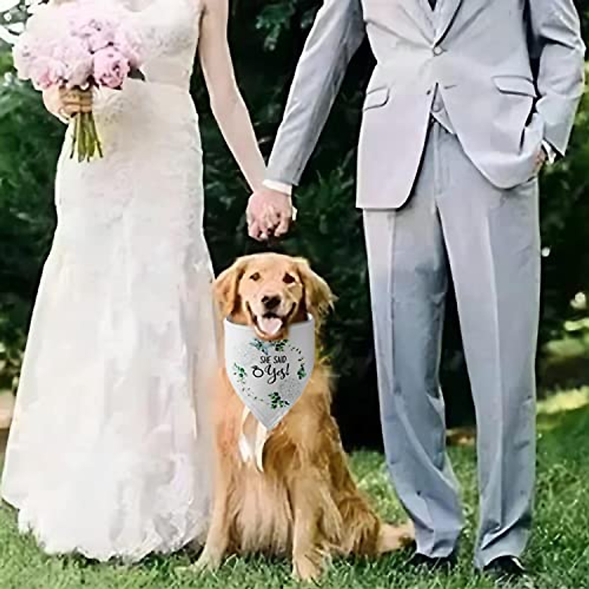 Engagement Gifts, YUDANSI Engagement Dog Bandanas 2 Pack, Wedding Pet Scarf, My Humans are Getting Married Gift to Dog Lover, Engagement Props for Dog Dress up, Small Medium Large Breed Sized Dog