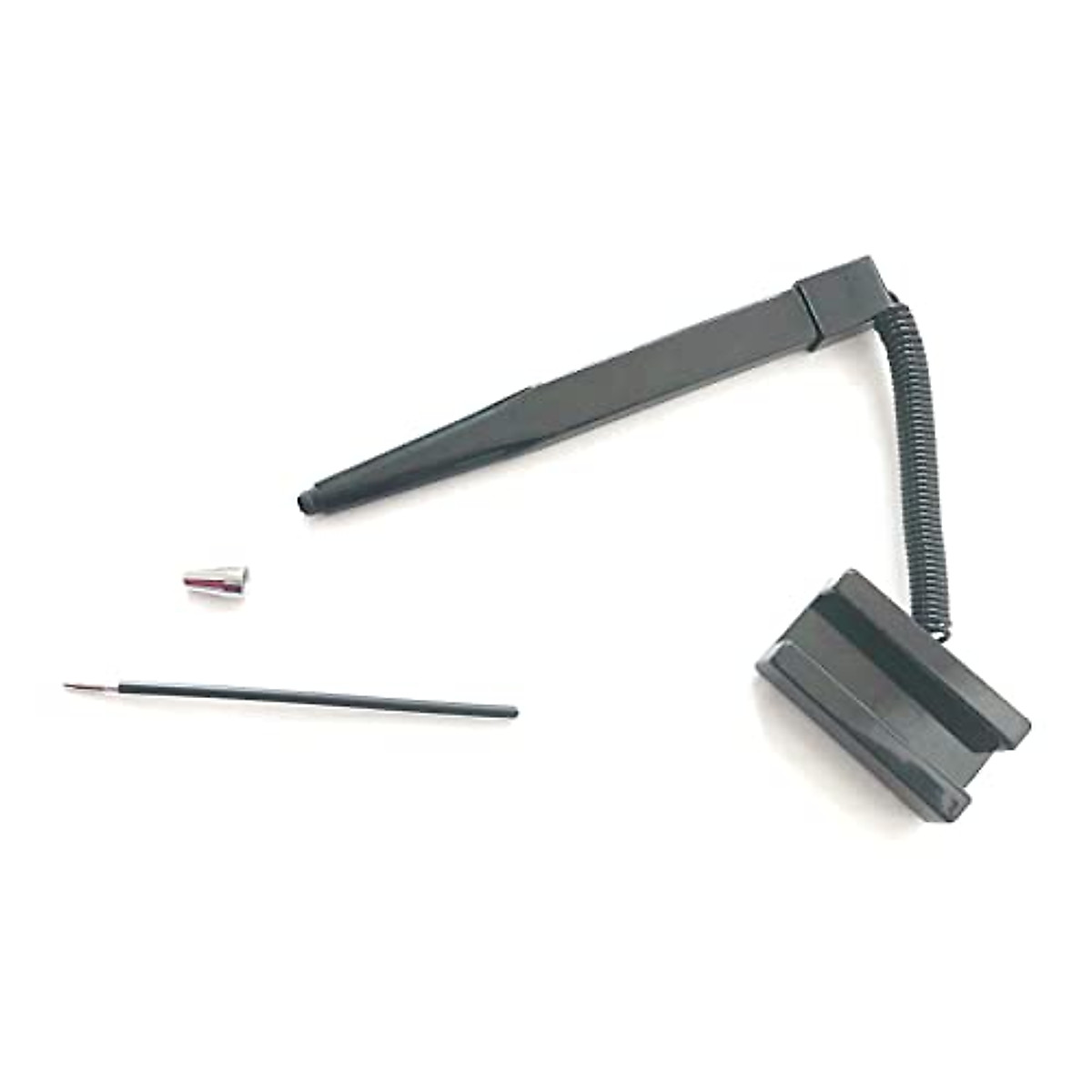 NoBo Pack of 5 Counter Coil Corded Wedgy Pen with Adhesive Backing, Black Ink