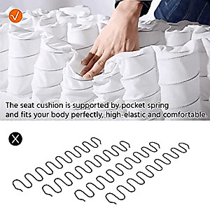 Yaheetech Home Theater Seating Fabric Recliner Chair Modern Single Living Room Reclining Sofa with Pocket Spring Black