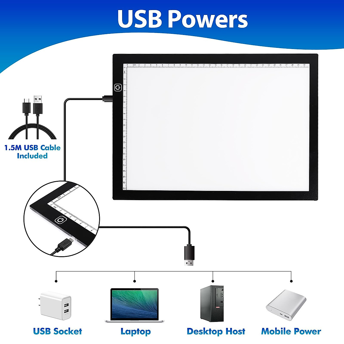 Dorhui Bright Pad Go, Weeding Light Pad for Vinyl Craft Weeding Tools Set, Craft Vinyl Tools with A4 Adjustable LED Light Pad Makes Brighter for Weeding Vinyl, Silhouettes, Cameos, Lettering