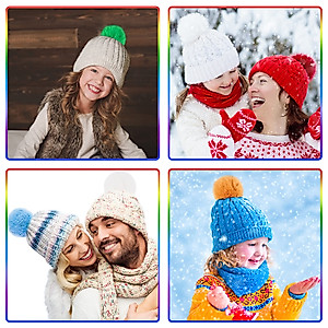 BQTQ 160 Pieces Keychain Pom Pom Tassel Set Fluffy Pom Pom Balls Key Ring Faux Fur Pom Pom for Hats Beanies Shoes Keychain DIY Projects