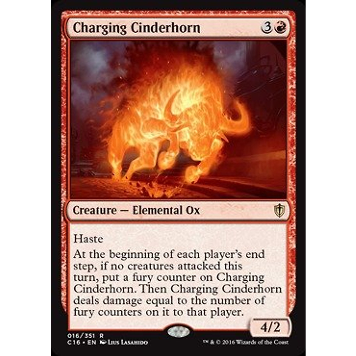 Magic: the Gathering - Charging Cinderhorn (016/351) - Commander 2016