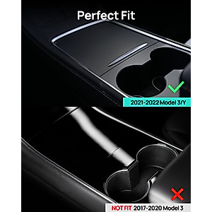 HALOBLK Center Console Organizer Tray, Two-Tier Removable Design Compatible with Tesla Model 3 (2021-2023) Model Y (2021-2024) [Not Compatible with 2024-2025 Model 3 Refresh & 2025 New Model Y]