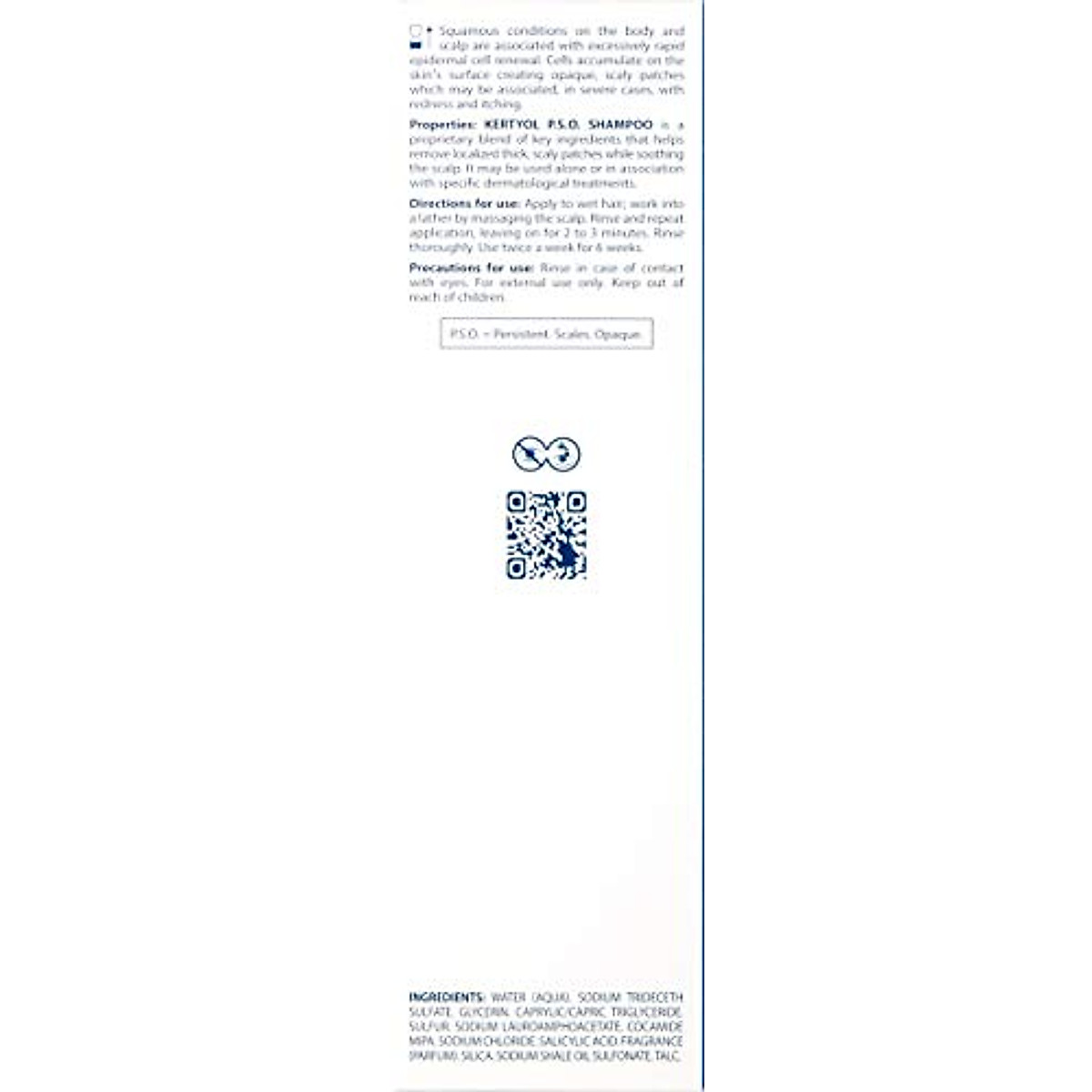 Ducray Kertyol P.S.O. Shampoo, Scalp Prone to Psoriasis, Micronized Sulfur, Salicylic Acid, Soothes Red, Irritated Scalp, 6.7 oz.