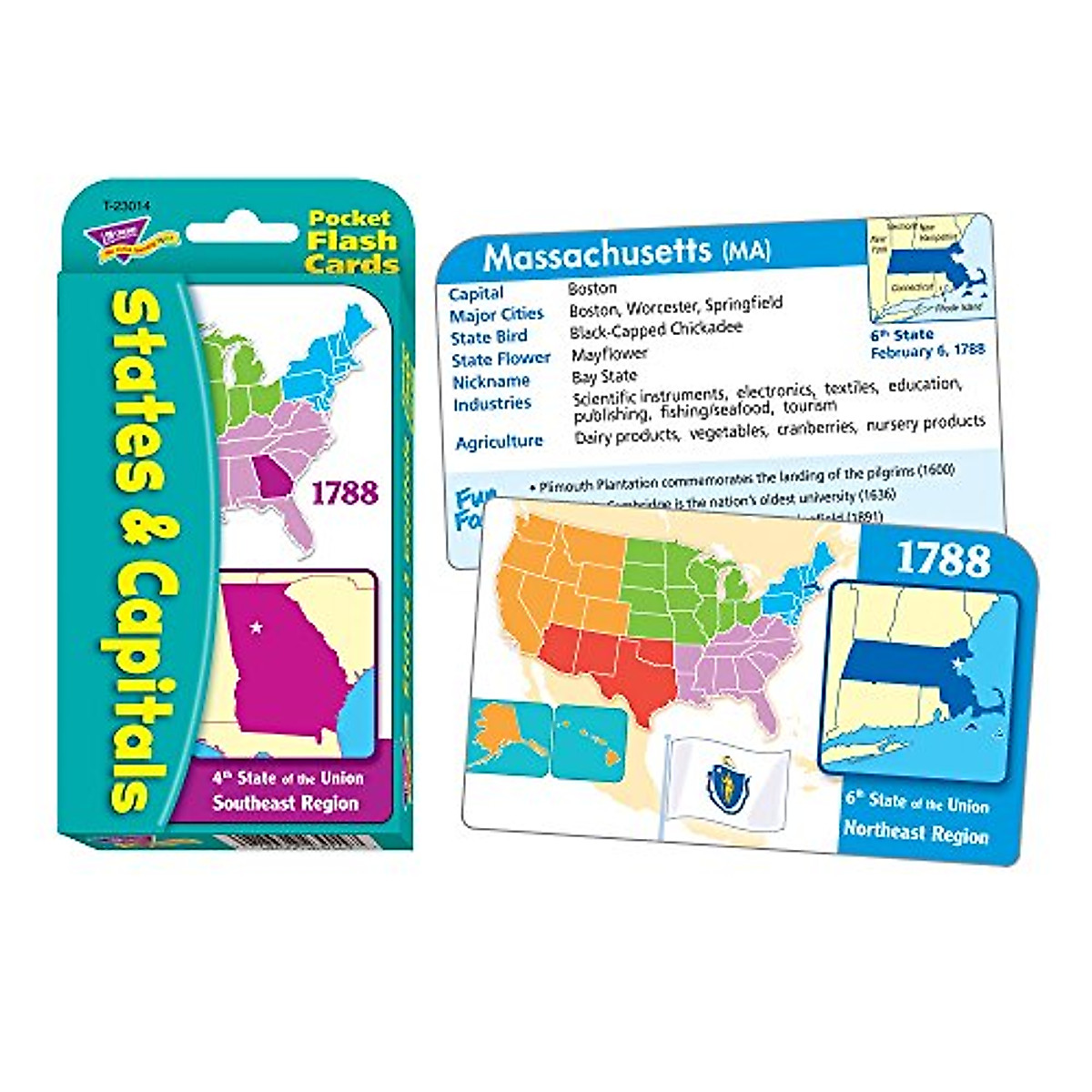 States & Capitals Pocket Flash Cards