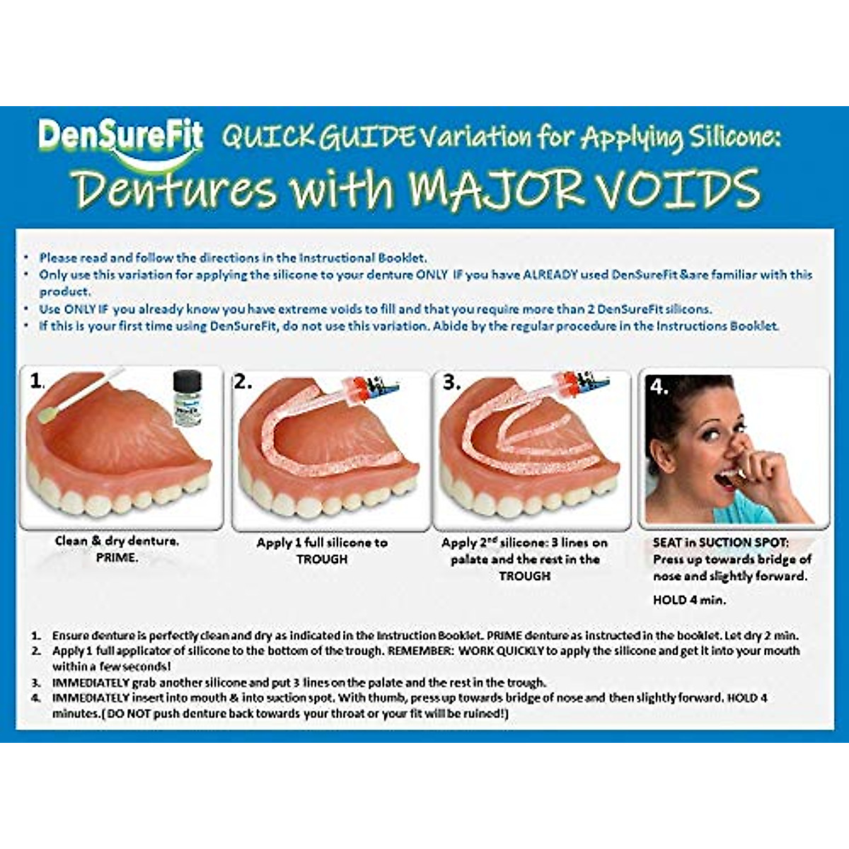 DenSureFit Lower Denture Reline Kit, Unflavored