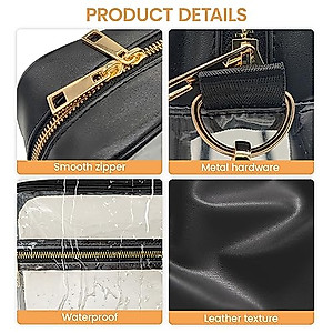 EXQUILEG Clear Bag Stadium Approved - Clear Crossbody Bag with Adjustable Strap, Large Clear Purse for Concerts Sports