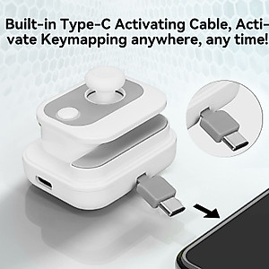 Mobile Game Controller Joystick for Android IOS Phone Tablets, Universal Mini Gaming Gamepad for PUBG, Touch Screen Joypad Control, Comfortable and Portable (White)