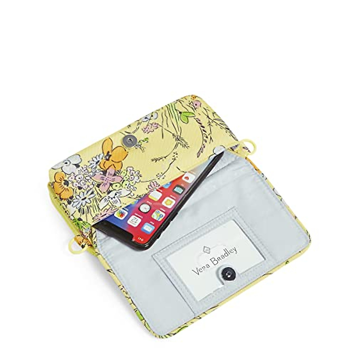 Vera Bradley Women's Recycled Lighten Up Reactive Compact Crossbody Purse With RFID Protection, Sunlit Garden, One Size