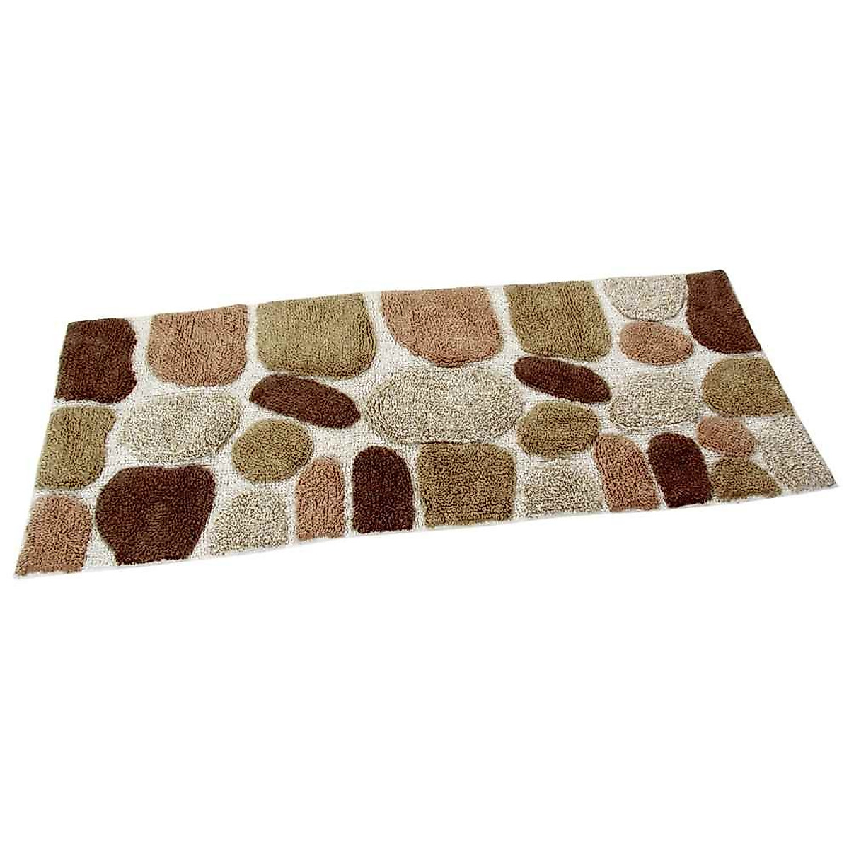 Chesapeake Merchandising Khaki Chesapeake Pebbles Bath Rug Runner (24" x 60")