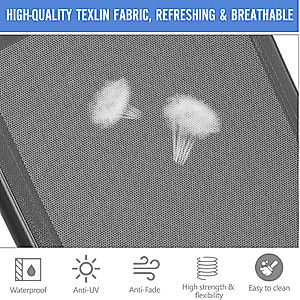 PHI VILLA 9 Piece Patio Dining Set, Outdoor Dining Set with Patio Furniture Table Chairs Set, Adjustable Folding Patio Chairs & Extendable Metal Steel Table for Garden