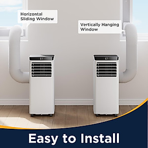 Pulemela 8,000 BTU Portable Air Conditioner for Room Up to 350 Sq.Ft,Portable AC Unit with 3 Modes,Remote Control with Installation Kit