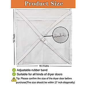 Jonnick Sneaker Dryering & Washing Machine Bag, Dryer for Shoes, Clothing & Laundry - Elastic Strap Adjuster for Most Dryers Machines Door in Laundry Room, Easy Installation(15.7x 15.7Inch)