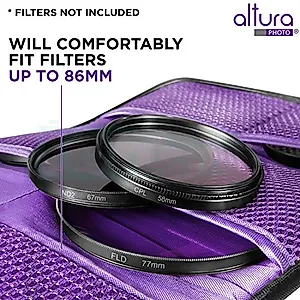 Lens Filter Case, 6 Pocket Camera Filter Wallet for Round or Square Filters