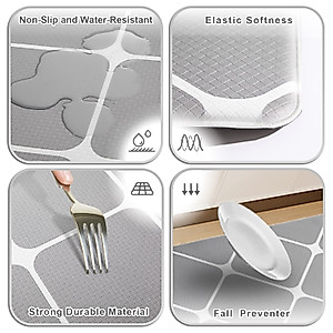 LitheMeta, Anti-Fatigue Kitchen Rug, Waterproof Non-Slip Kitchen mat and Carpet Heavy Duty PVC Ergonomic Comfort Foam Carpet, Suitable for Kitchen, Floor Home, Office, Sink, Laundry(17.3x30, Grey)