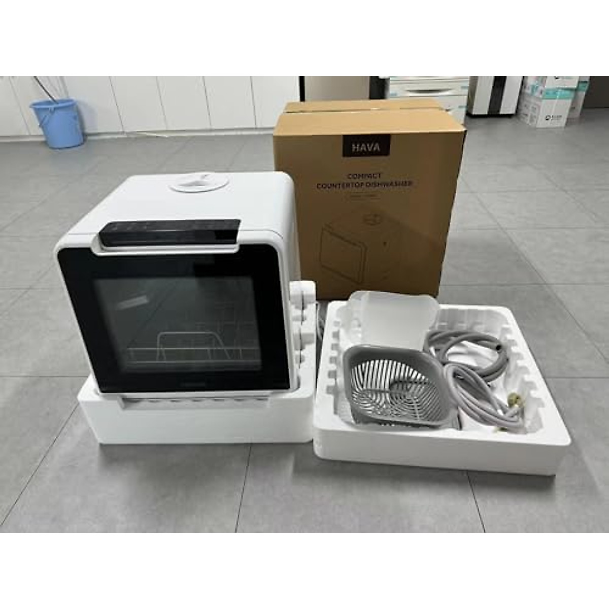 HAVA Countertop Dishwasher, 2024 NEW Upgraded Model, 8 Wash Programs Portable Dishwasher with Child Lock & Delayed Start Function, 5L Water Tank for Apartments, Dorms, and RVs - No Hookup Needed