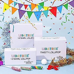 Twisty Lollipop, Rainbow Twist Lollipops Individually Wrapped Bulk, Kid's Lollipops Candy for Birthday, 12g Mixed Fruit Flavor 30 Pack