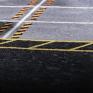 Gazechimp 1/64 Scale Parking Lot Mouse Pad Car Scene Mat for Diecast Car Model Layout, Round Corner Mat