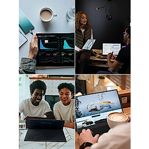 YOUYUANLTD 15.6 inch Portable Monitor Full HD IPS HDMI FHD 1920x1080 144Hz Screen for Gaming Laptop Computer Phone Xbox PS4 PS5,Switch,Working Display with Dual Speakers,Black