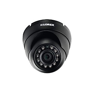 Lorex LEV1512 Indoor/Outdoor 720p HD Weatherproof MPX Security Dome Camera, 3.6mm, 112ft IR Night Vision, Works with DV800/900, LHV5100/5100W Series DVR, Black (Camera Only)