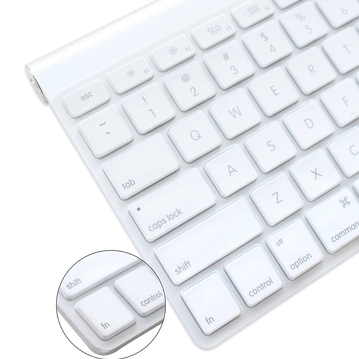 ProElife Ultra Thin Silicone Keyboard Protector Cover Skin for Apple Wireless Keyboard with Bluetooth MC184LL/B (Model A1314, U.S Layout) (Not Fits Magic Keyboard), Transparent