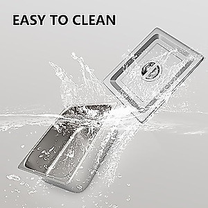 Jerlonfury 6 Pack 1/2 Size Stainless Steel Steam Table Pan with Lid, 4" Deep, 0.7mm Thickness Hotel Pan, Stainless Steel Food Pan, Steam Pan for Restaurant, Kitchen, Commercial Supplies