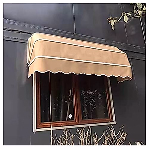 Window Door Awning Sun Shade Canopy Outdoor Patio Cover, Entry Awning with Sun Brella Canvas, Foldable Galvanized Bracket, Fully Assembled (Color : Beige, Size : 140x80x80cm)