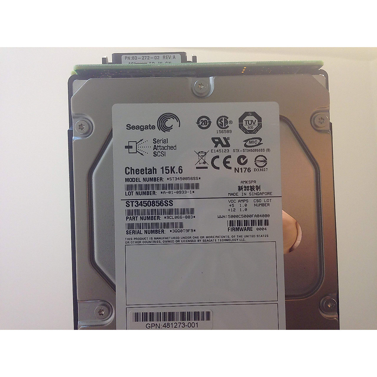 HP AJ737A Msa2 450gb 15k 3.5" SAS Hard Drive - 480939-001, 481273-001 (Renewed)
